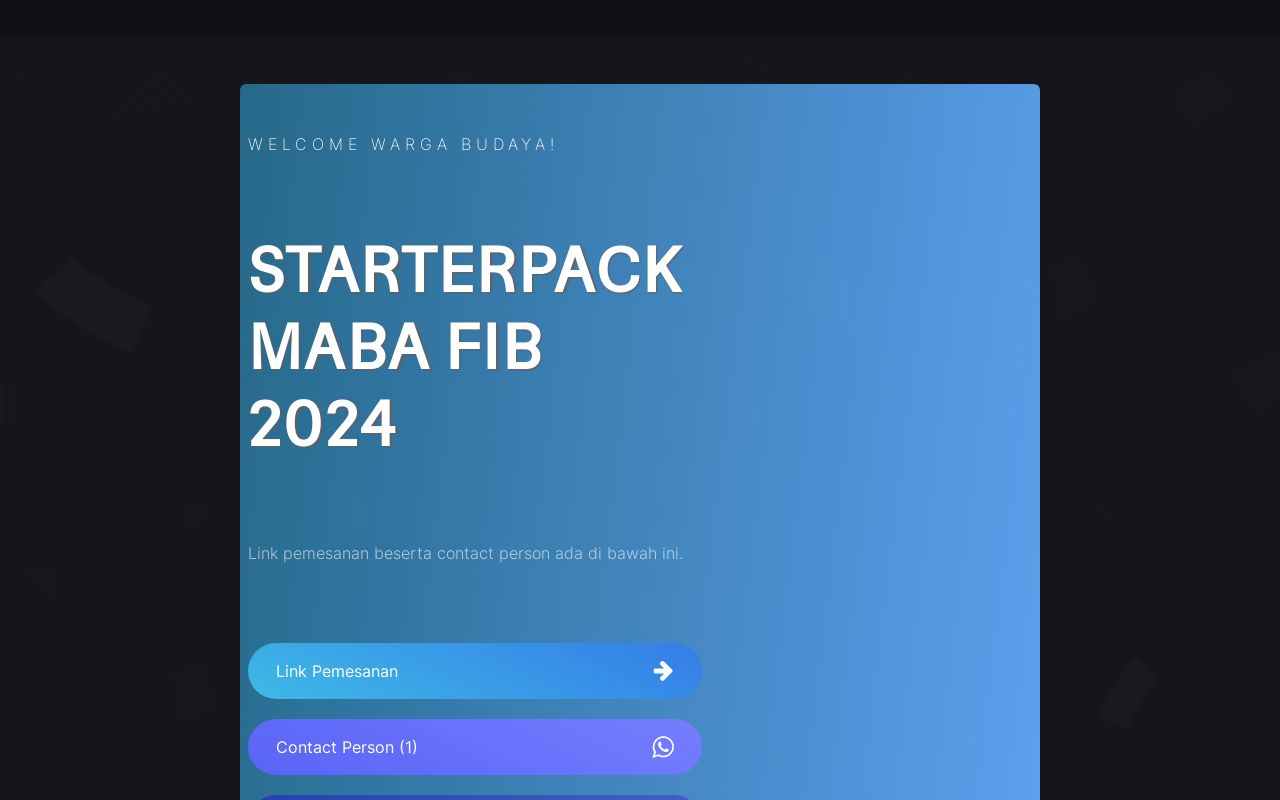STARTERPACK MABA FIB 2024